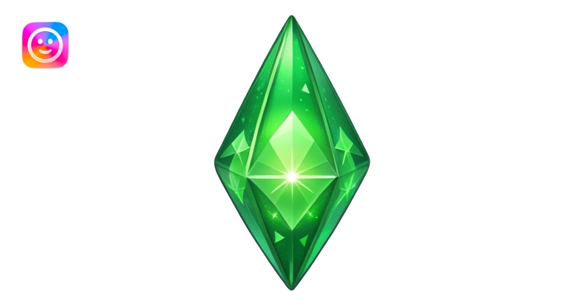 plumbob with sparkles emoji | AI Emoji Generator