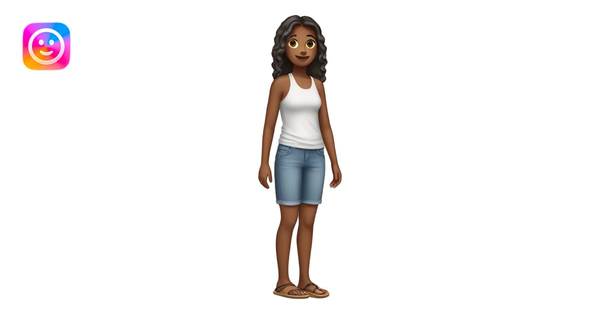 girl wearing flip flop emoji | AI Emoji Generator