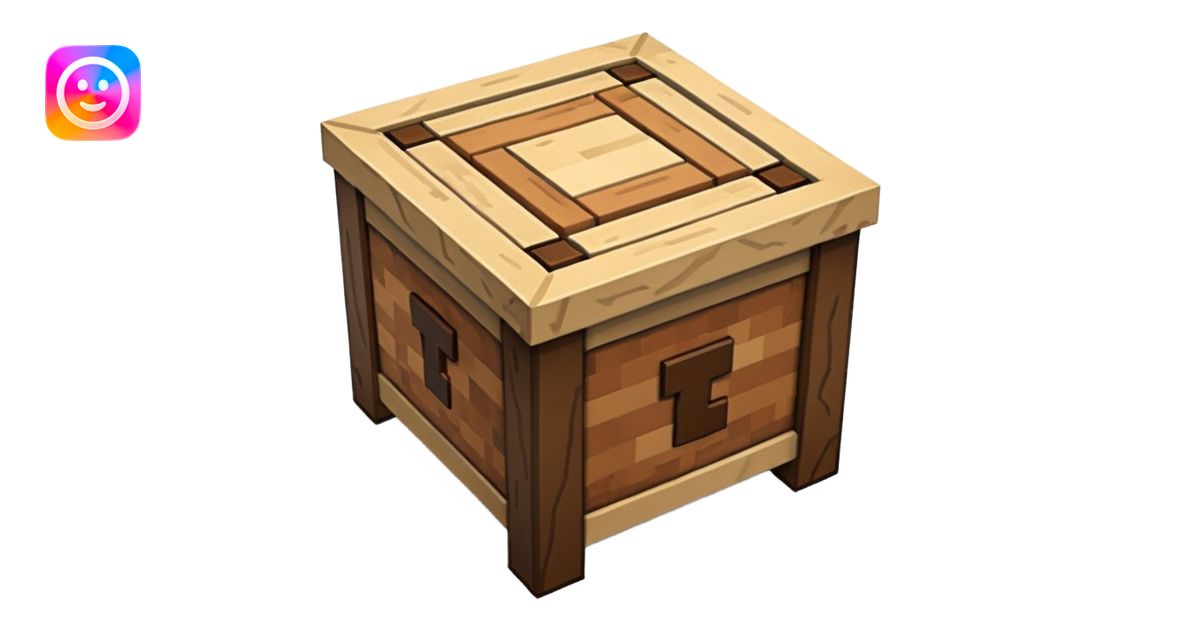 Minecraft crafting table emoji | AI Emoji Generator