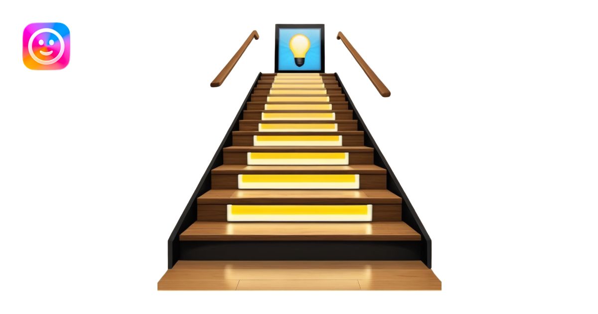 Lights up stairs 1 at floor emoji | AI Emoji Generator