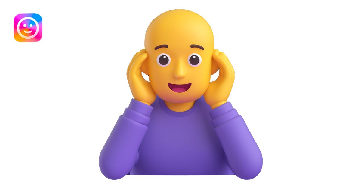 man covering his ears 3D emoji emoji | AI Emoji Generator