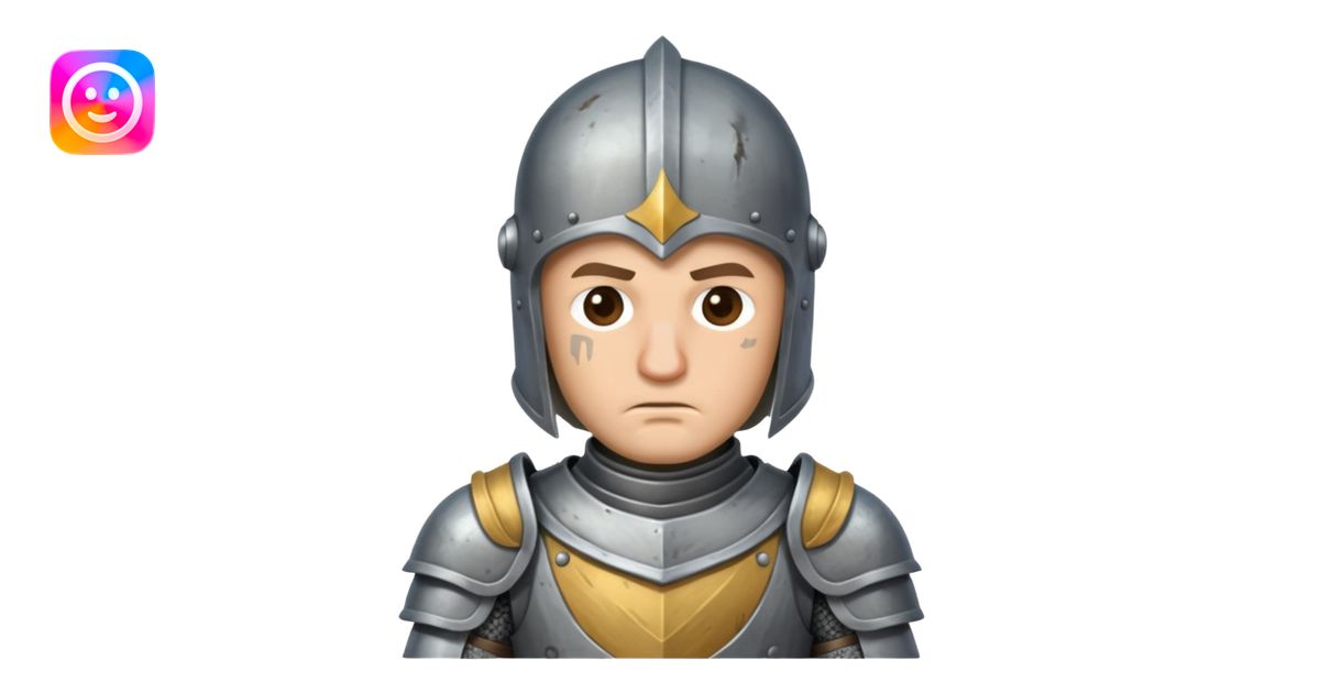 A sad knight emoji | AI Emoji Generator