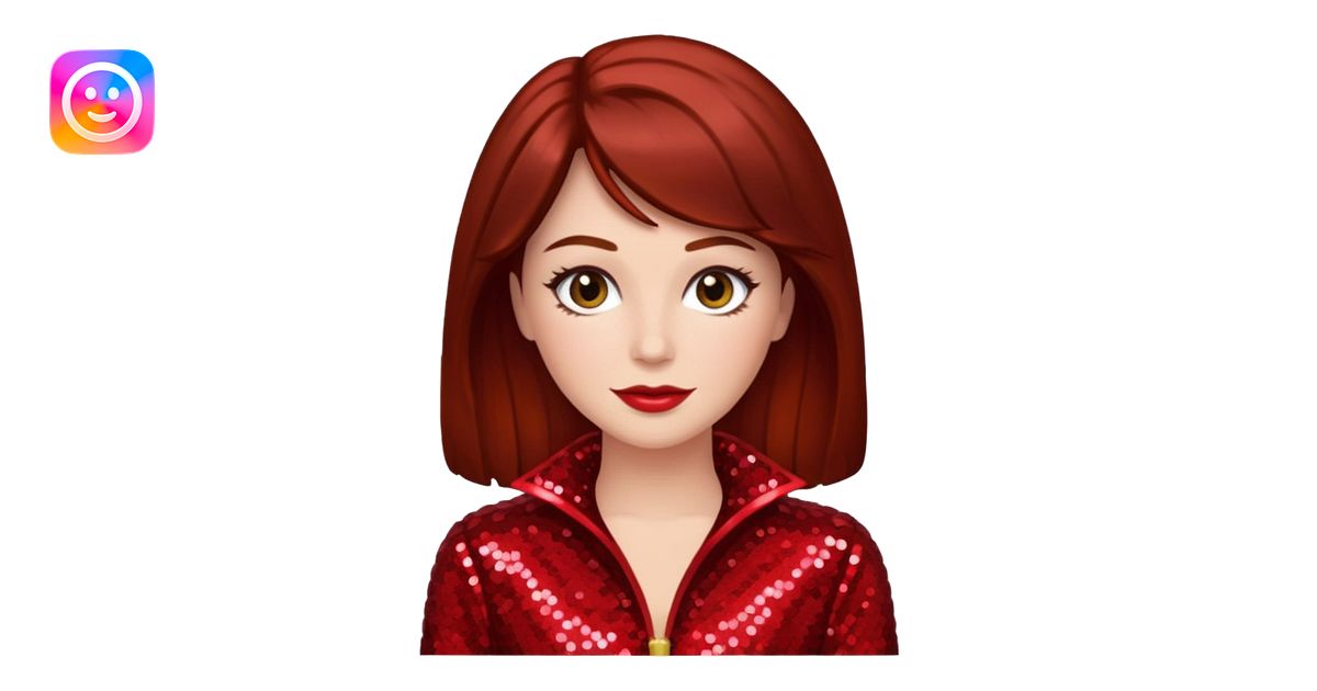 Carol Lawrence with dark auburn hair, red sequin outfit emoji | AI ...