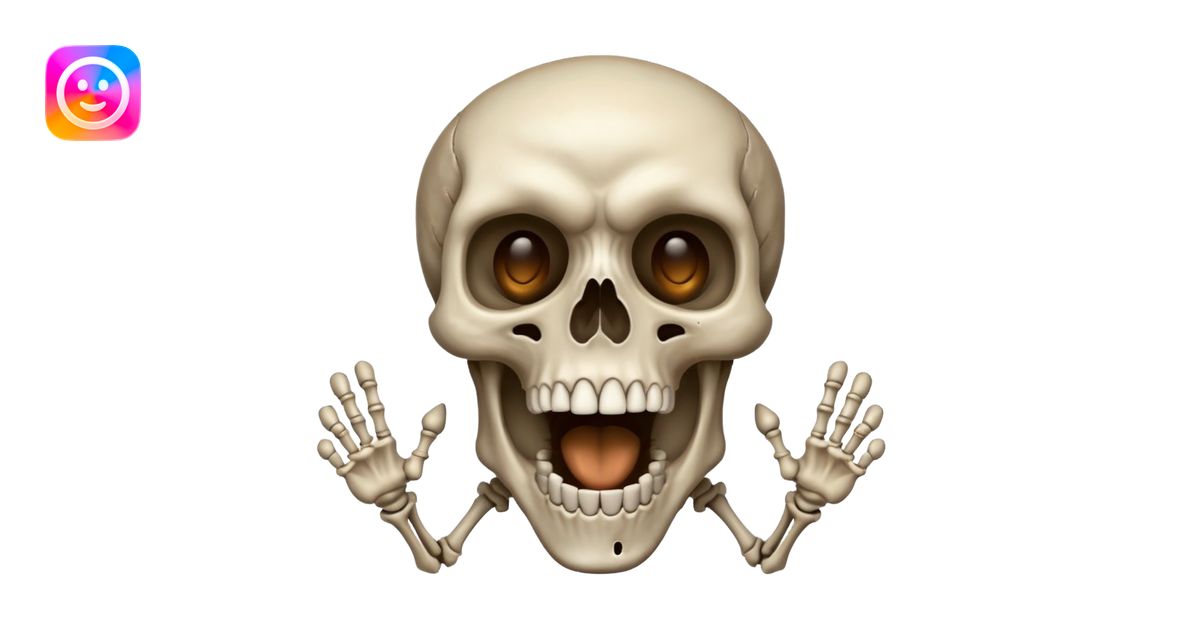 Raging skeleton emoji | AI Emoji Generator