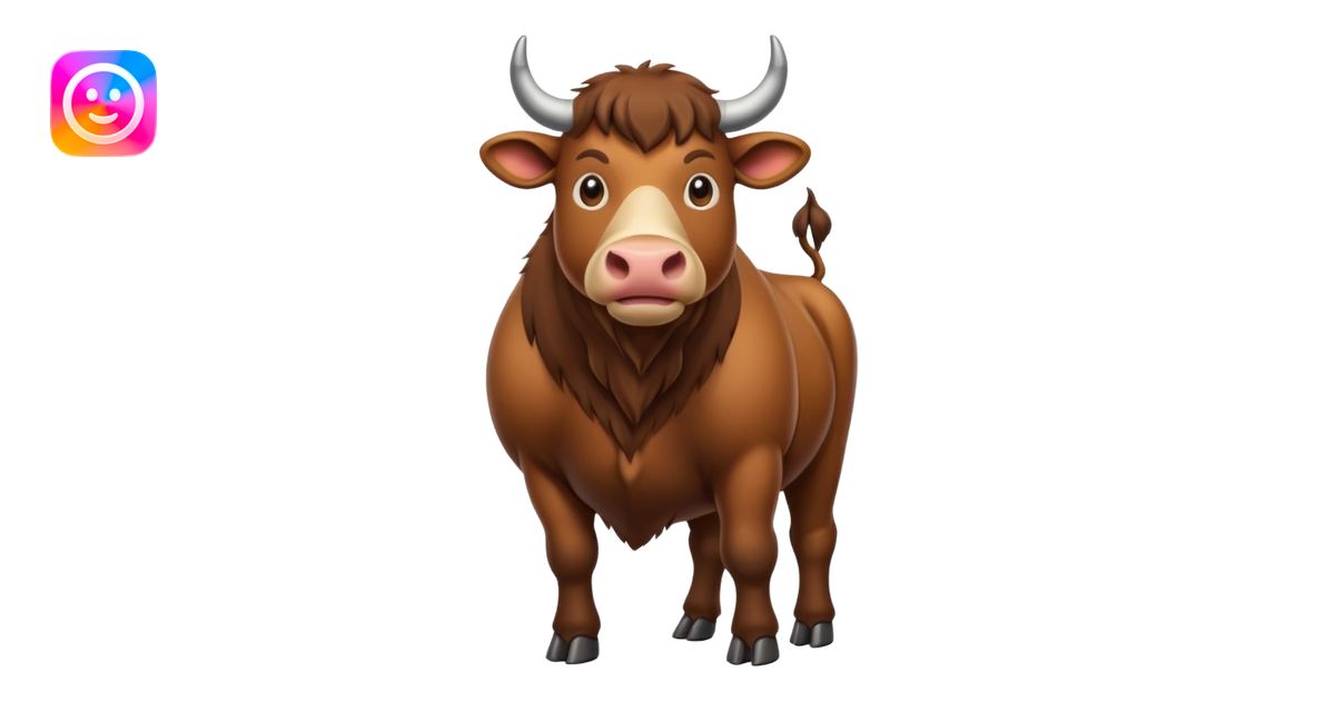 Cow And Wisent Hybrid emoji | AI Emoji Generator