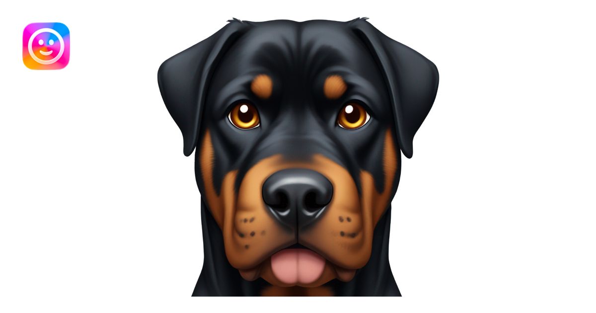Rottweiler dog emoji | AI Emoji Generator