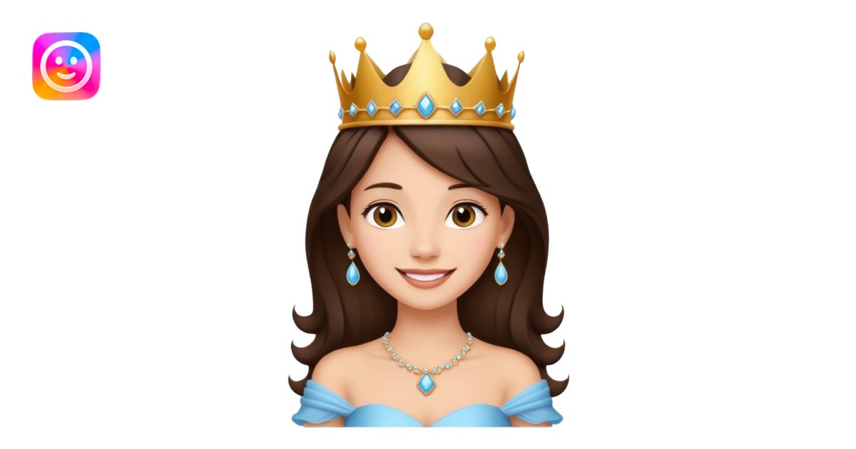 a beautiful brunette hair princess, wear a crown, wearing a gown with ...