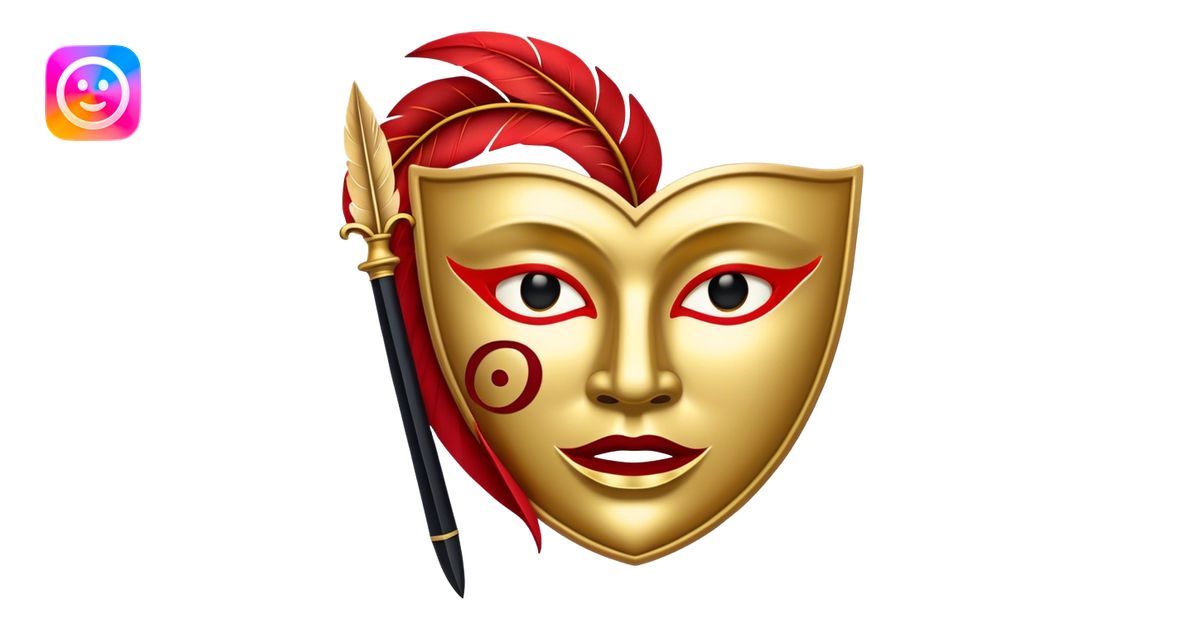 Create a bold and dramatic emoji representing the art of playwriting ...