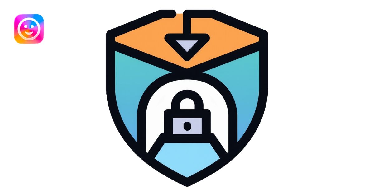 SecureNet VPN logo with shield, lock, and network tunnel icon icon | AI ...