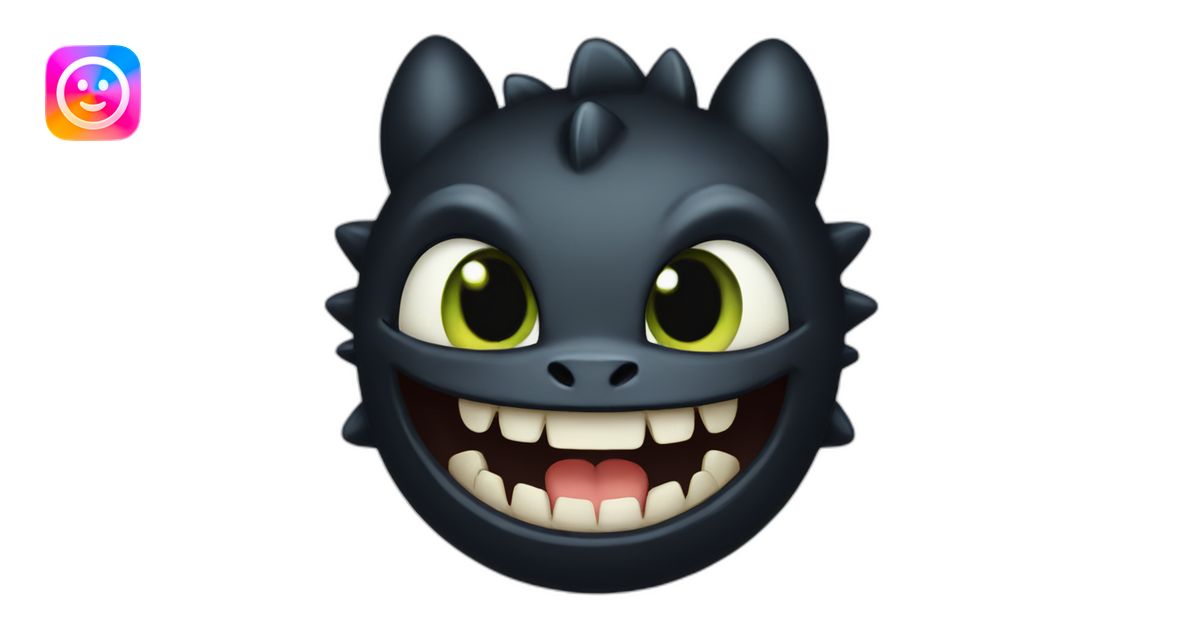 Toothless emoji | AI Emoji Generator