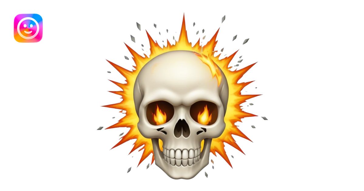 Tete de mort qui explose emoji | AI Emoji Generator