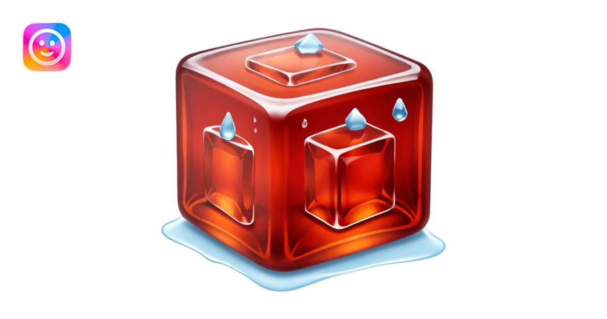 negroni without fruit in the glas but one big icecube emoji | AI Emoji ...