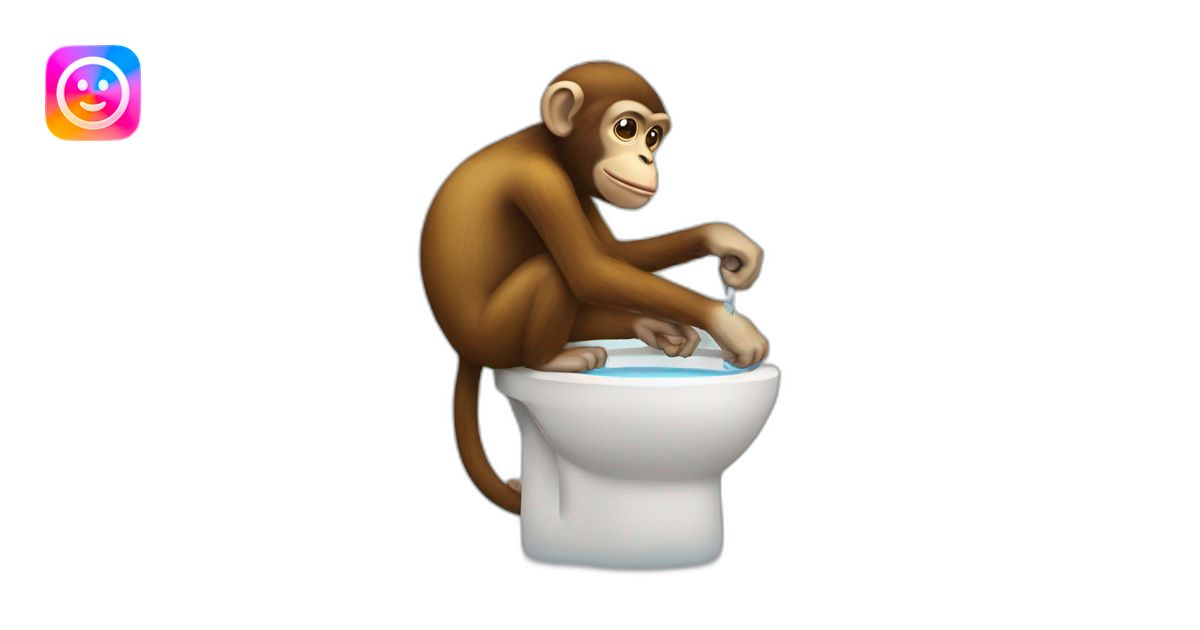 monkey peeing emoji | AI Emoji Generator