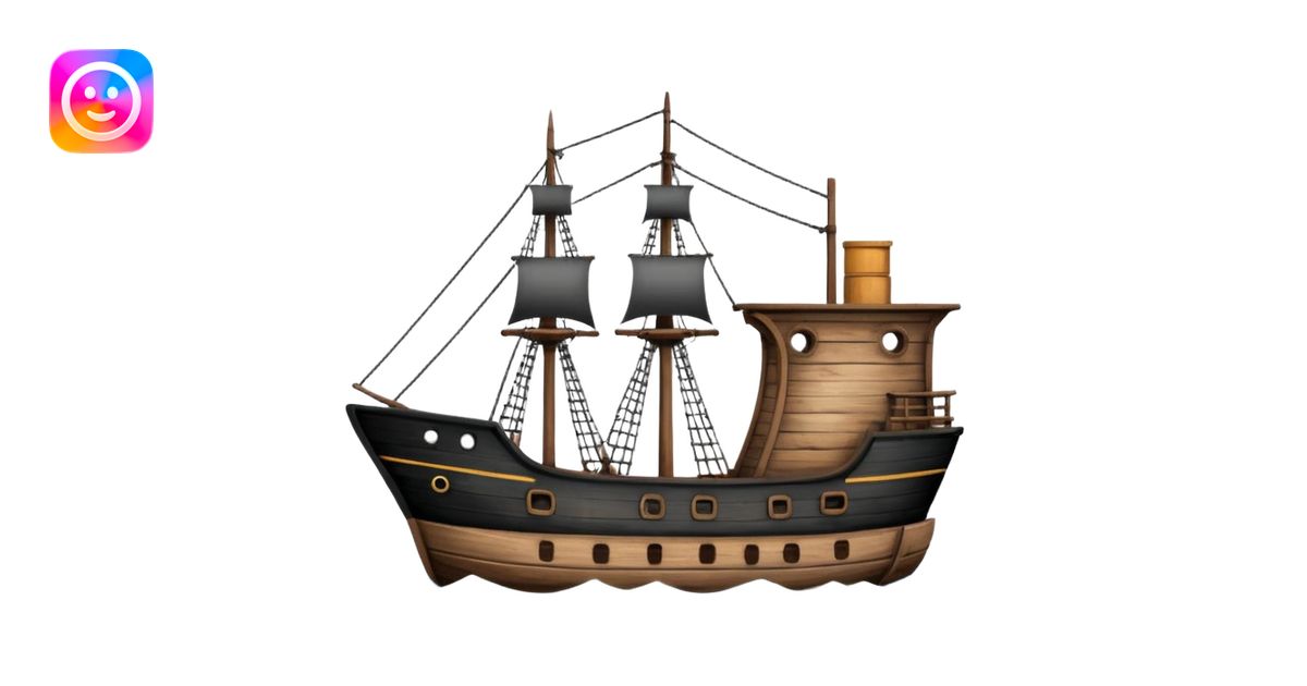 LOOKING BACK SHIP emoji | AI Emoji Generator