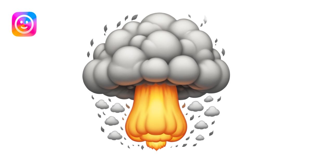Mushroom cloud of nuke emoji | AI Emoji Generator