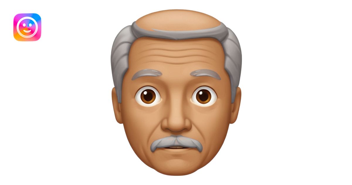 70 year old man with gote emoji | AI Emoji Generator