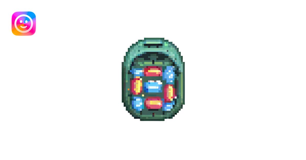 pill capsule pixel art illustration | AI Emoji Generator