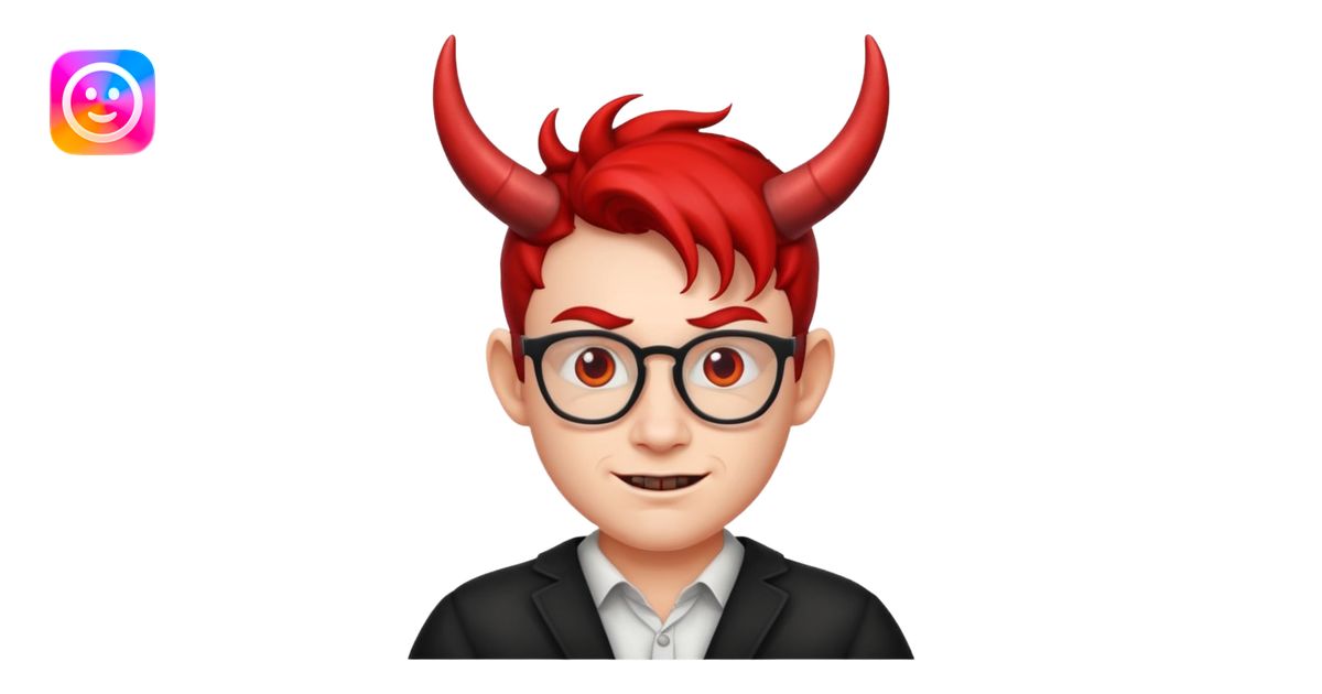 nerd face with devil horns emoji | AI Emoji Generator