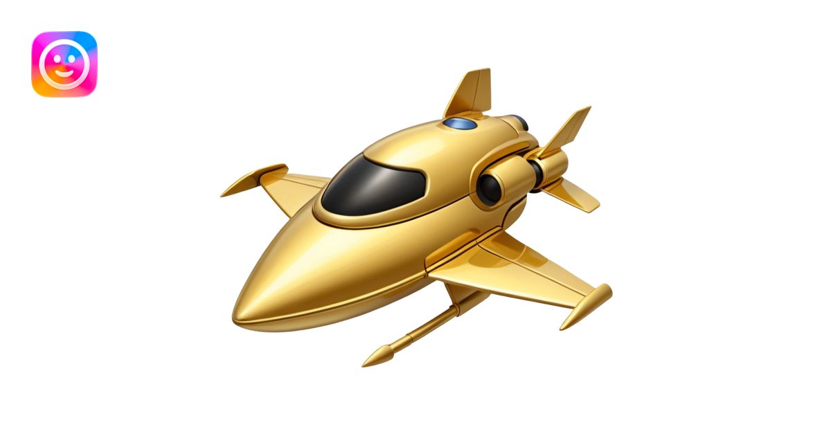 thin gold spacecraft emoji | AI Emoji Generator