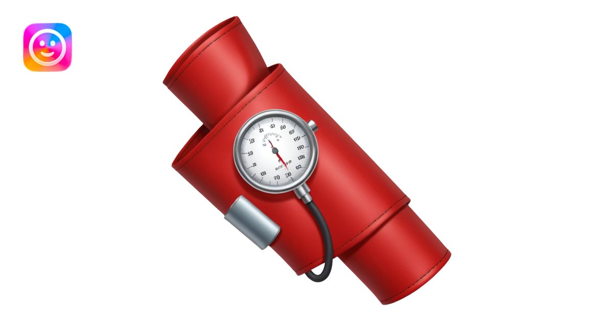 blood pressure cuff dial wrapped around upper arm emoji | AI Emoji ...