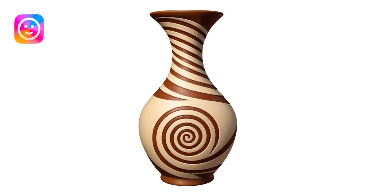 Spiral Pottery Vase emoji | AI Emoji Generator