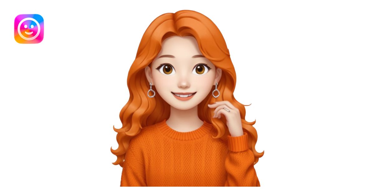Korean 24-year-old female online shopping mall seller / Orange knit ...