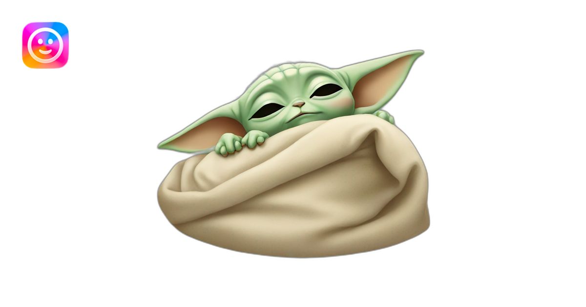 baby yoda sleeping deeply emoji | AI Emoji Generator