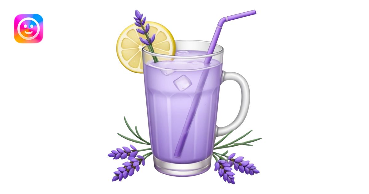 Lavender lemonade with lavender flowers emoji | AI Emoji Generator