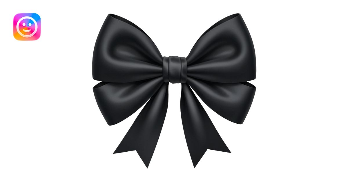 Black bow emoji | AI Emoji Generator