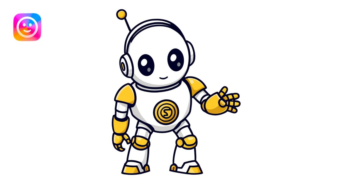 Gold and silver robot (Sprunki fun bot) image | AI Emoji Generator