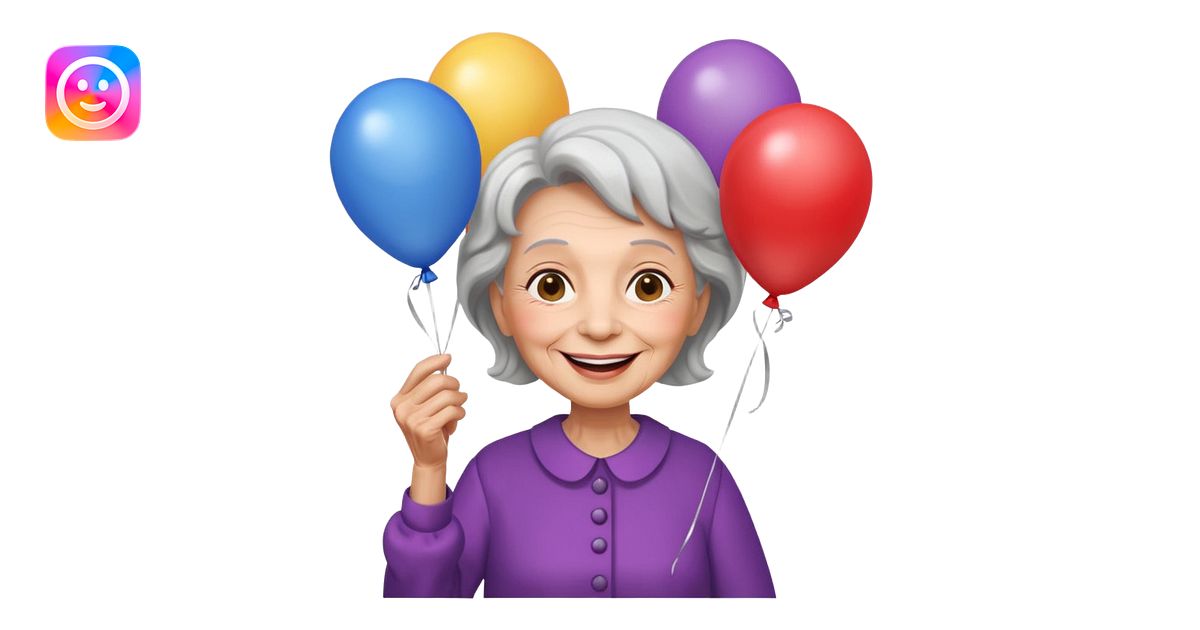 balloons holder ol woman emoji | AI Emoji Generator