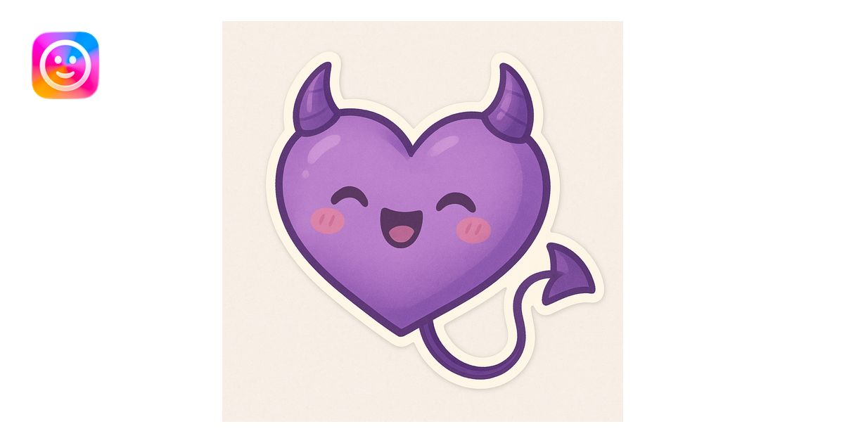 devil heart purple emoji | AI Emoji Generator