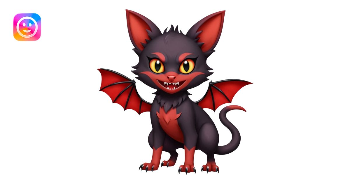 Vampiric Batty Black and Sanguine-red Noibat-Litten-Torracat-Lykoi ...
