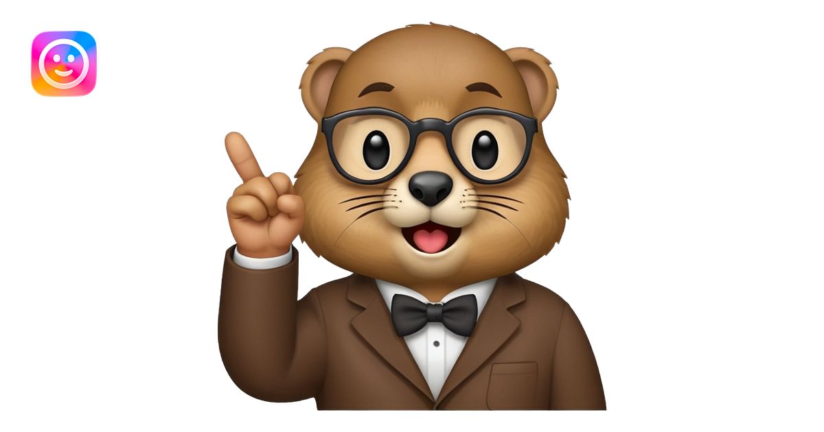 Create a version of the "nerd emoji with finger pointing up" meme with ...