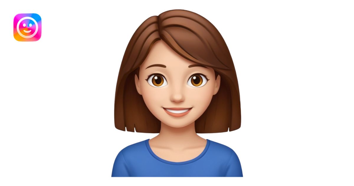 Fille amoureuse avec un sourire niet emoji | AI Emoji Generator