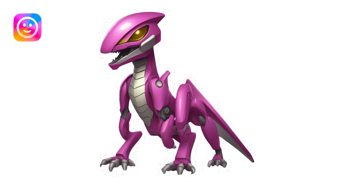 a Genesect-Raptor-Fakémon—hybrid with a futuristic visor-helmet full ...