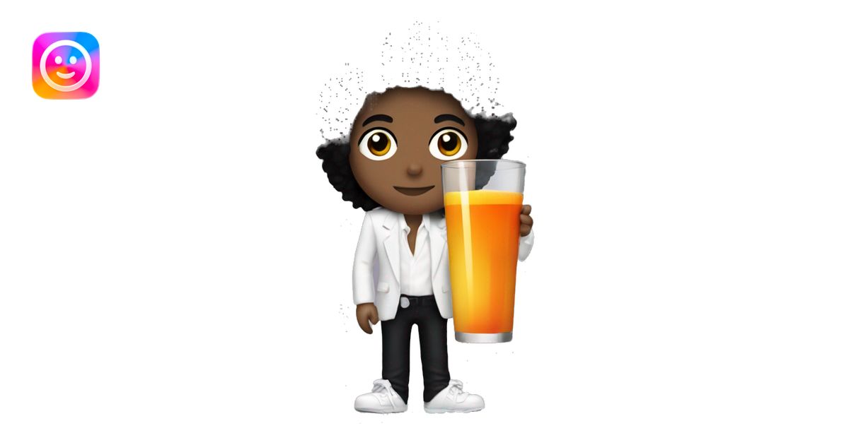 Michael Jackson drink juice emoji | AI Emoji Generator