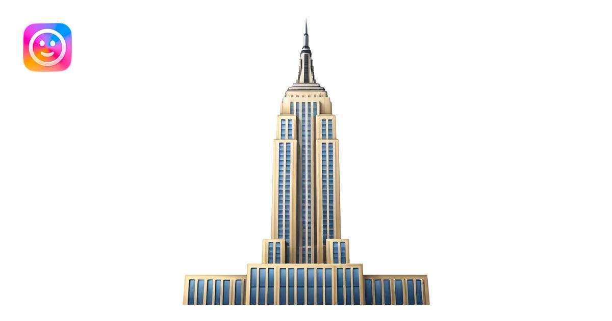 empire state building white background emoji | AI Emoji Generator