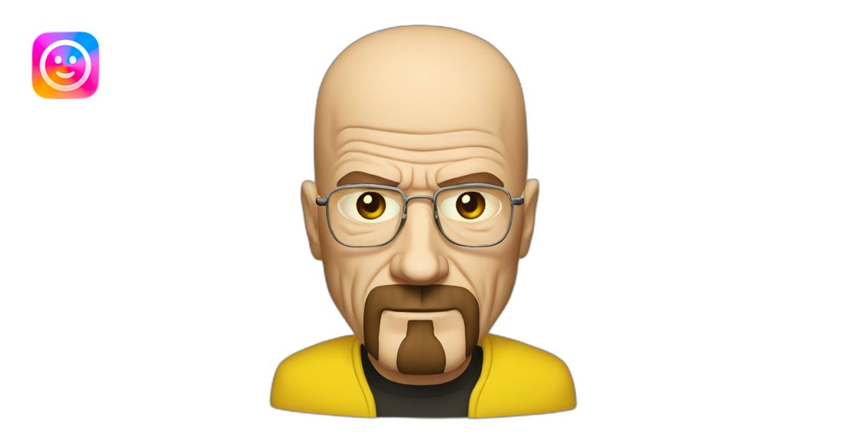 Walter White in yellow costume emoji | AI Emoji Generator