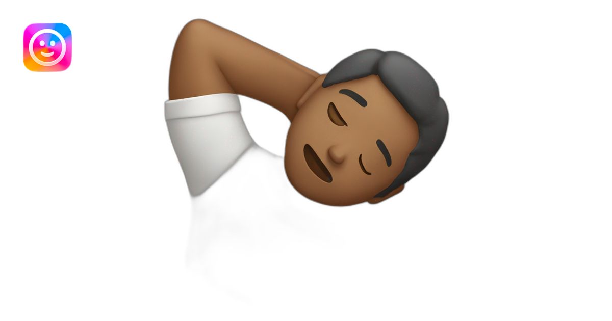 relax shoulder pain behind emoji | AI Emoji Generator