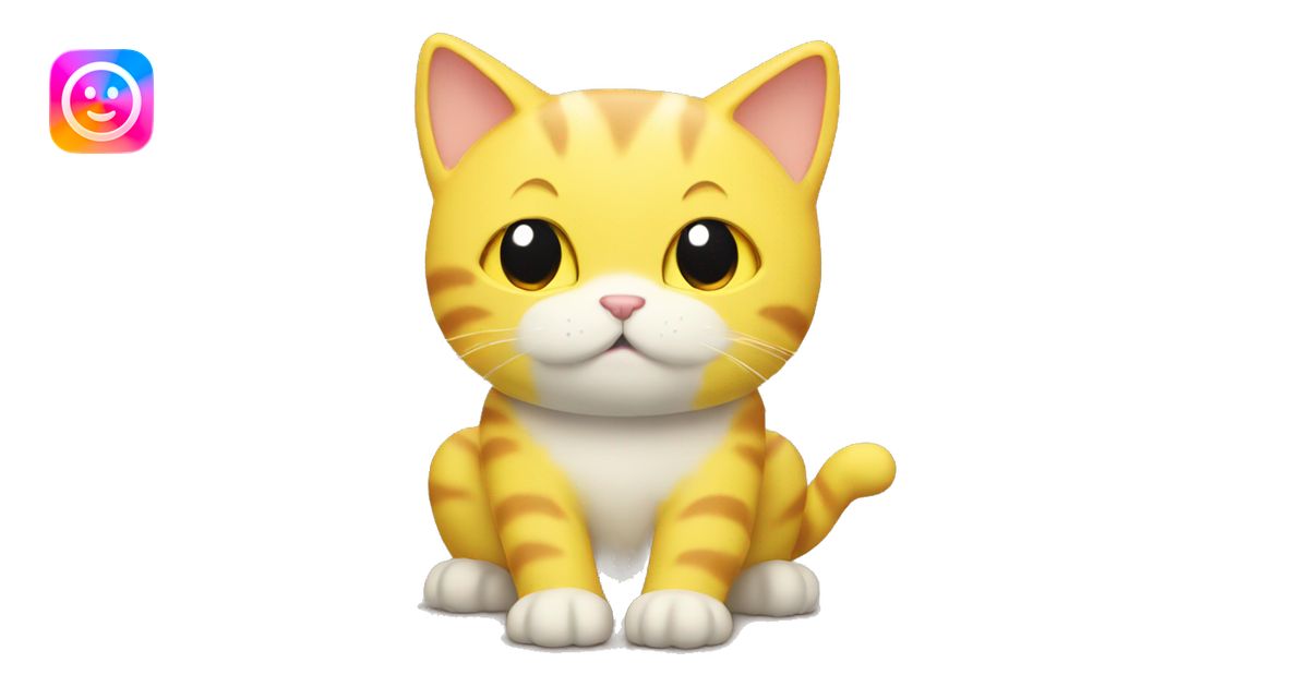 yellow bowing cat with a text thank you emoji | AI Emoji Generator