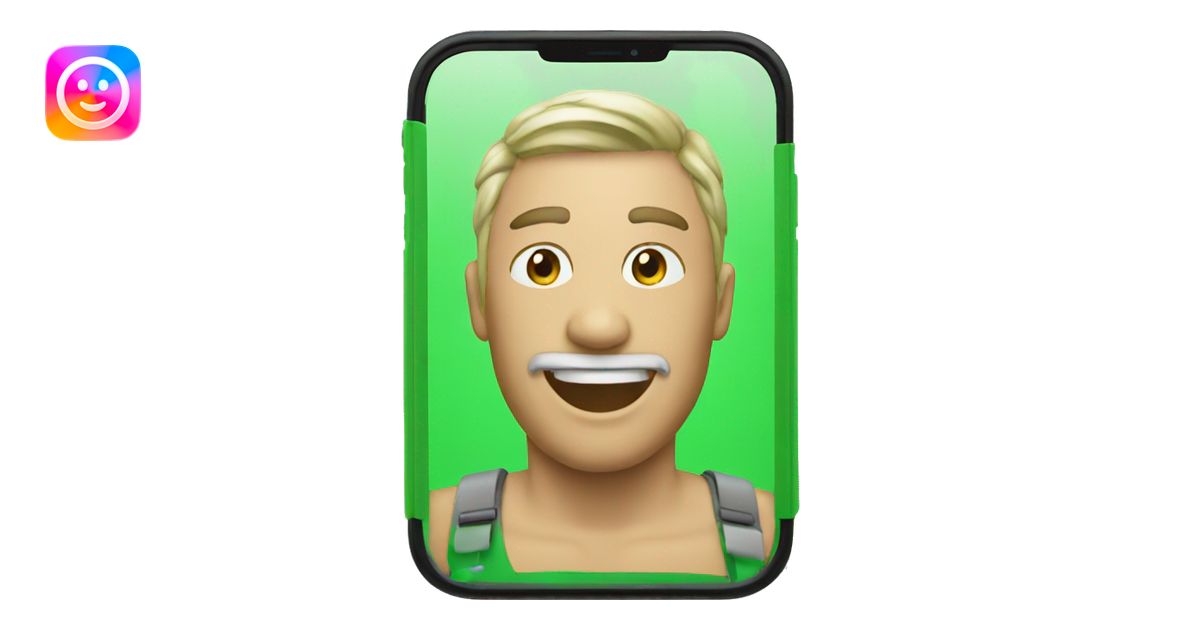 iphone with a color green screen emoji | AI Emoji Generator