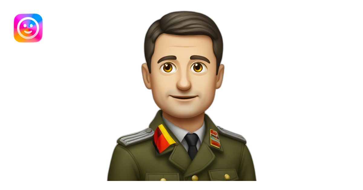 Vladimir Zelenskiy with 1943 german flag emoji | AI Emoji Generator