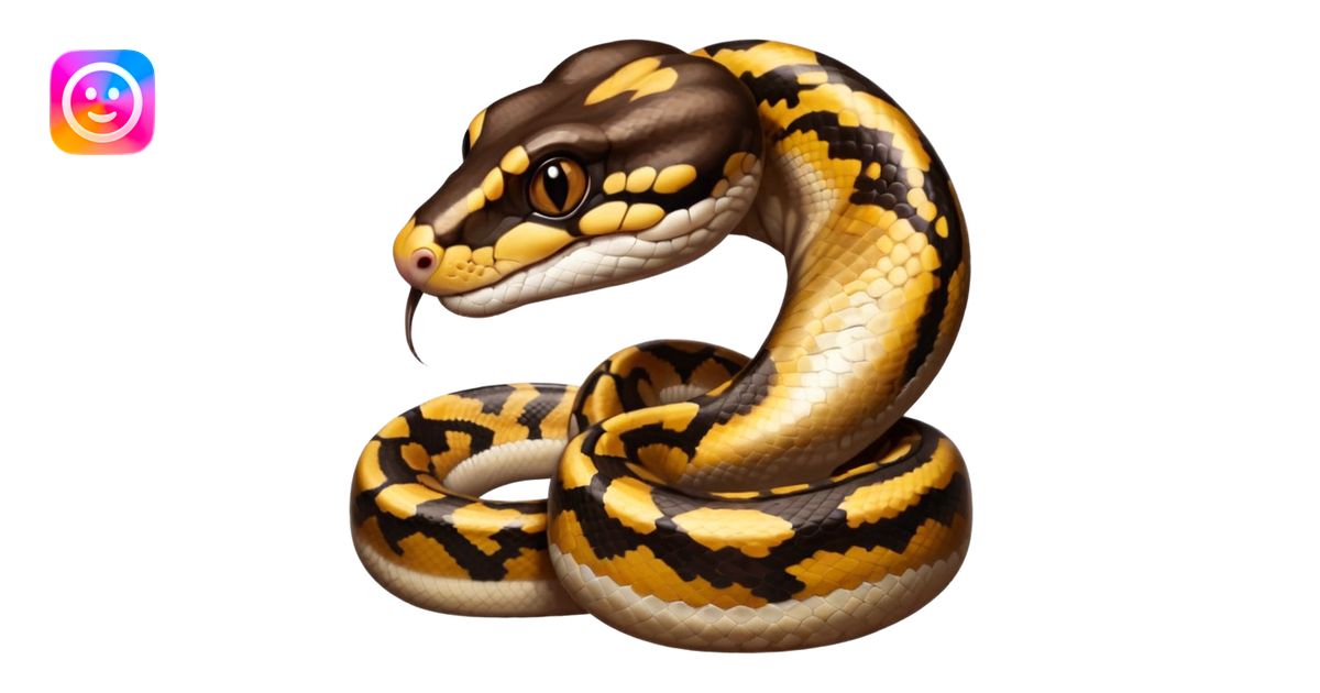 A photo-realistic digital illustration of a Ball Python, large headshot ...