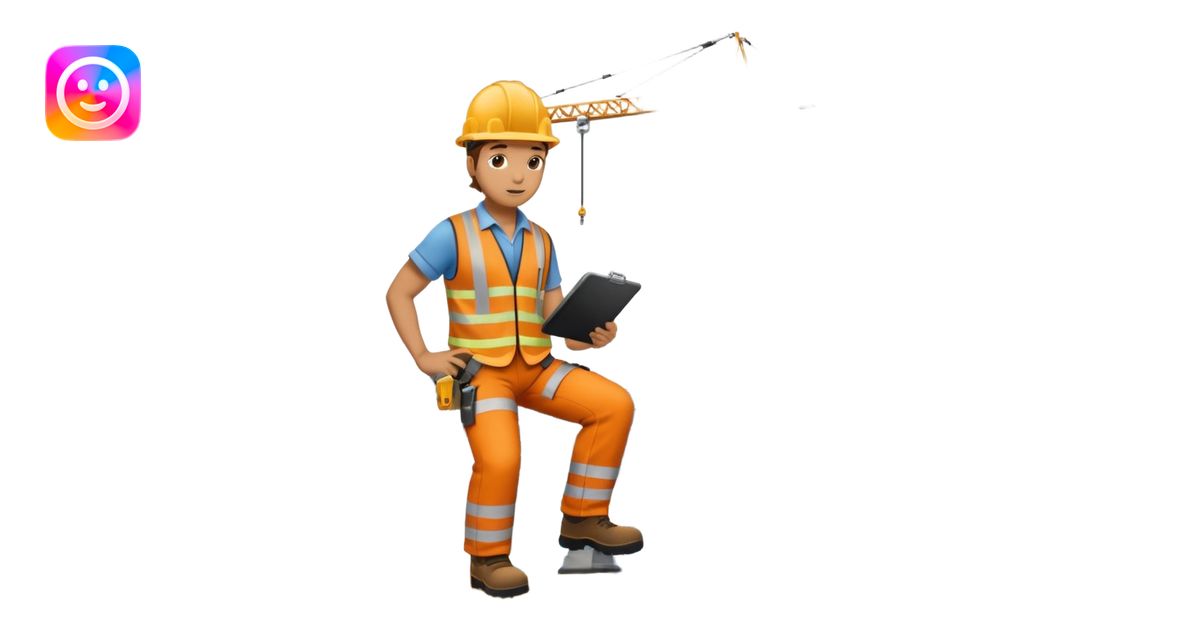 working at height on a building emoji | AI Emoji Generator