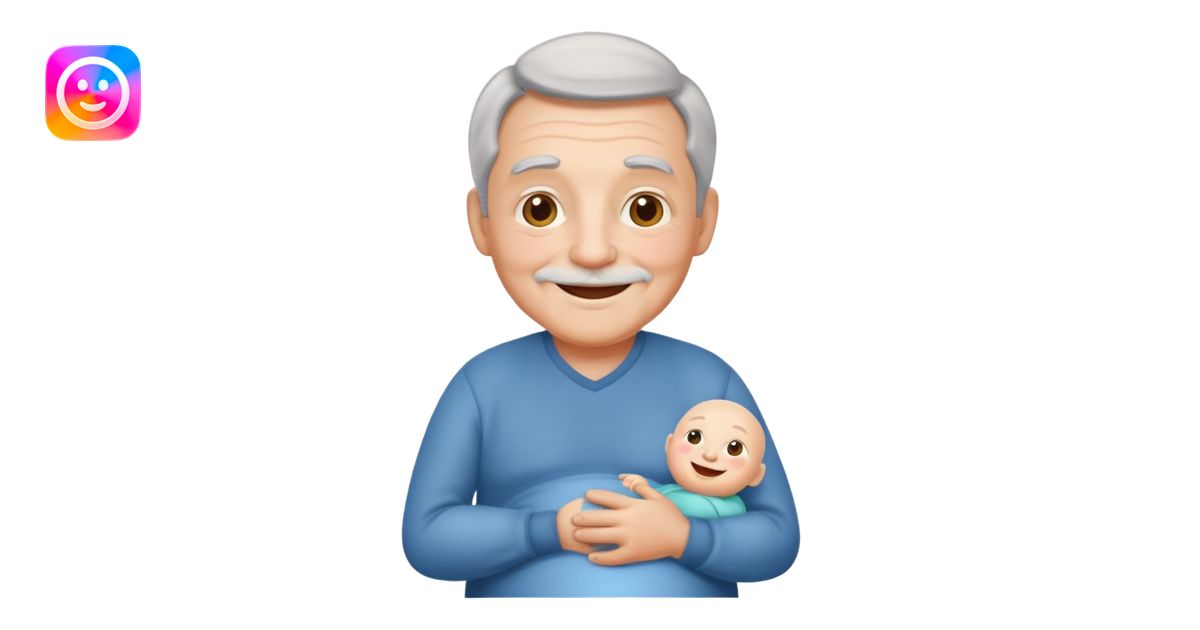 Pregnant grandpa emoji | AI Emoji Generator