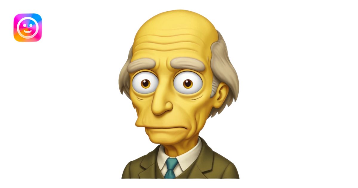Mr. Burns, simpson, yellow skin tone. emoji | AI Emoji Generator