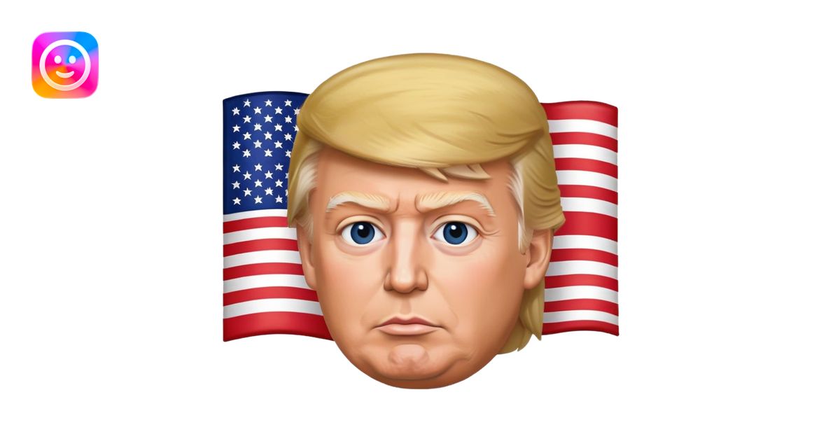 Donald Trump with USA flag emoji | AI Emoji Generator