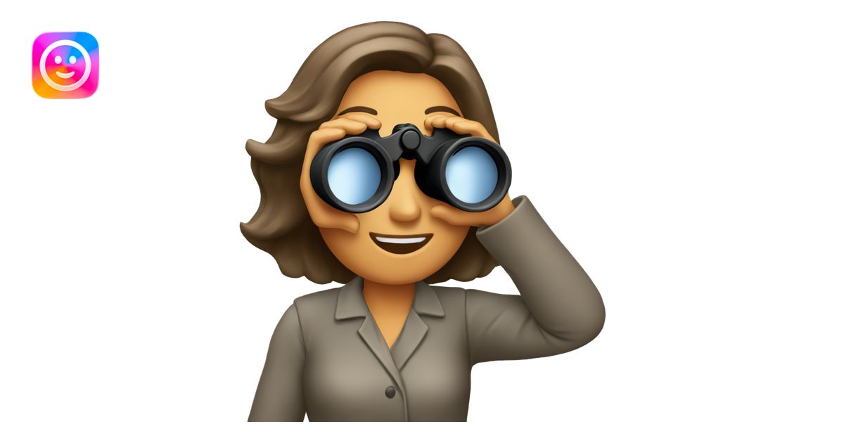 woman binoculars emoji | AI Emoji Generator