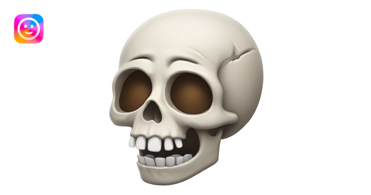 Skull head crying emoji | AI Emoji Generator